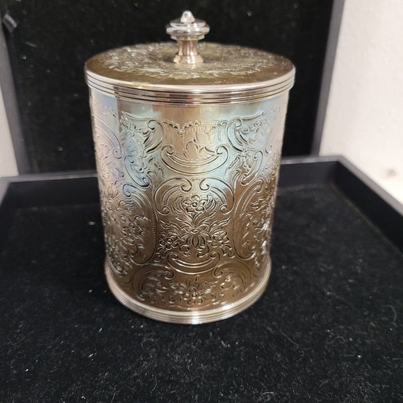 Vintage | Bath | Vintage English Silverplate Cannister | Poshmark